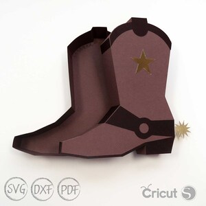 Cowboy Boots Gift Box SVG Template: Cricut DIY - Etsy