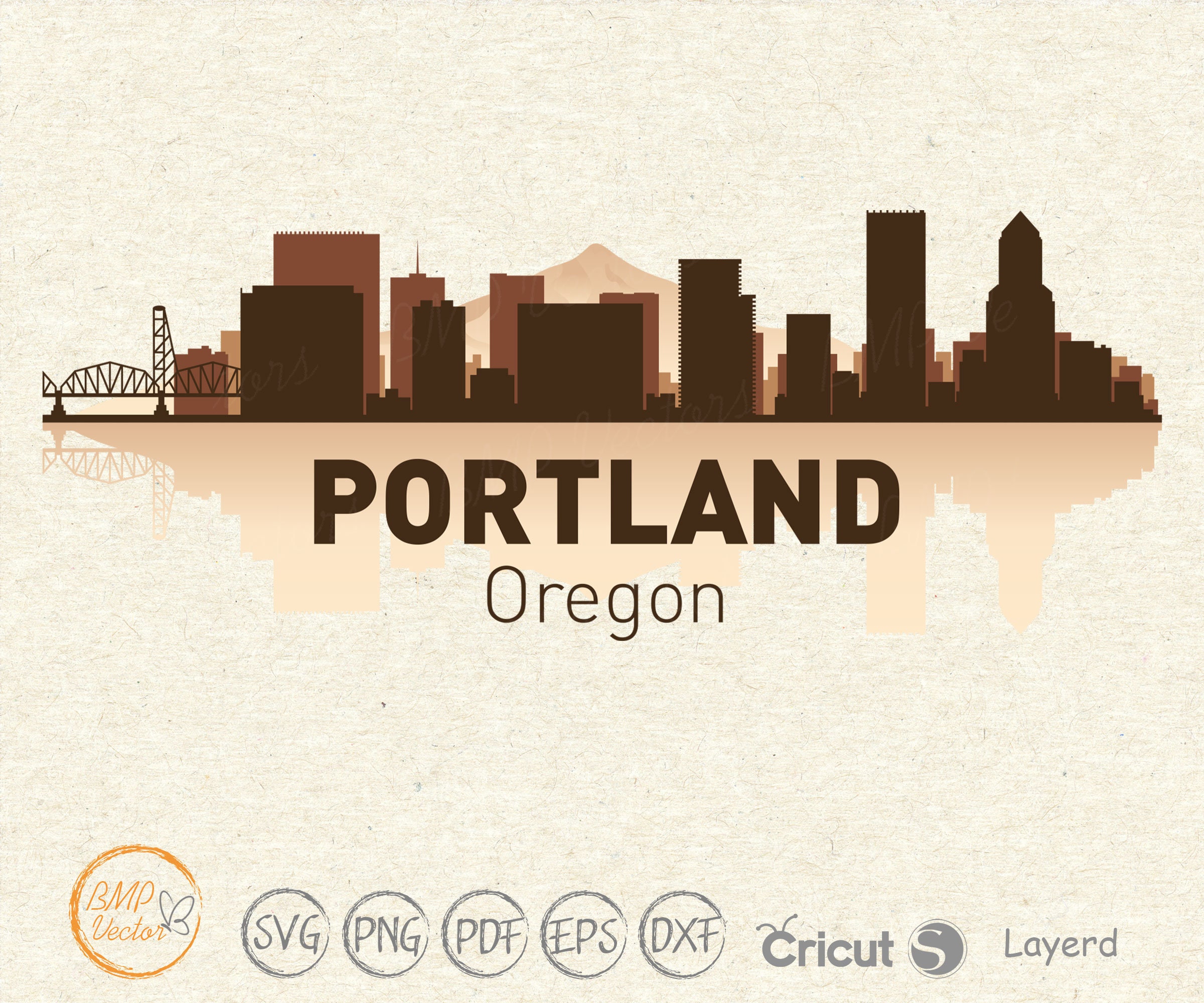 Portland Svg Portland Oregon Skyline Svg Portland Oregon - Etsy Australia