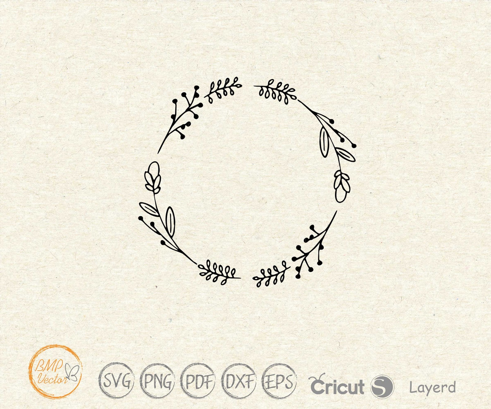 Wreath Svg Flower Border Svg Flower Wreath Svg Circle - Etsy