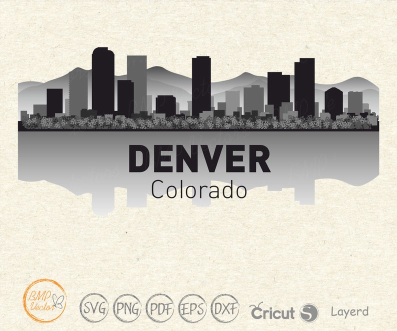 Denver Svg Denver Colorado Skyline Svg Colorado Svg City | Etsy