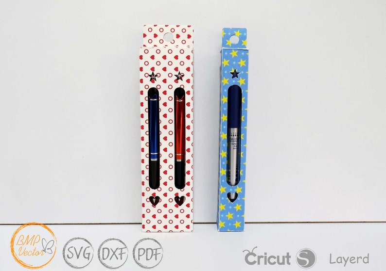Pen Box SVG Pen Box Template Customizable Pen Box Cut File - Etsy