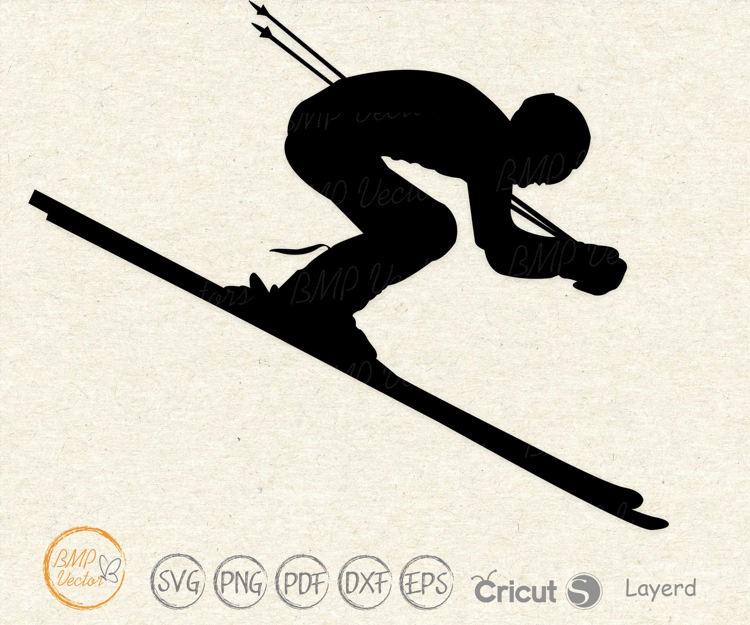 Ski Svg Bundle Cutting File Winter Sports Svg Alpine | Etsy