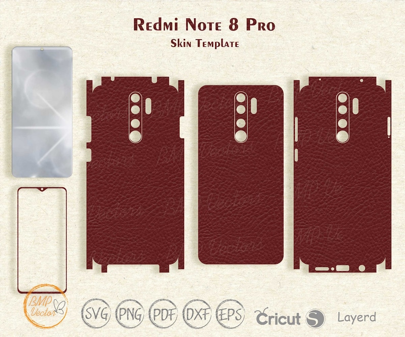 Redmi Note 8 Pro Skin Cut Template Svg Vector Redmi Skin Svg | Etsy