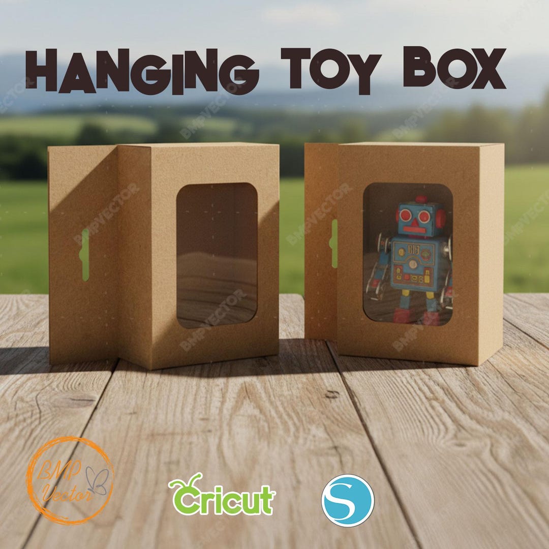 Hanging Toy Box SVG Template for Cricut and Silhouette (PDF, DXF) - Etsy