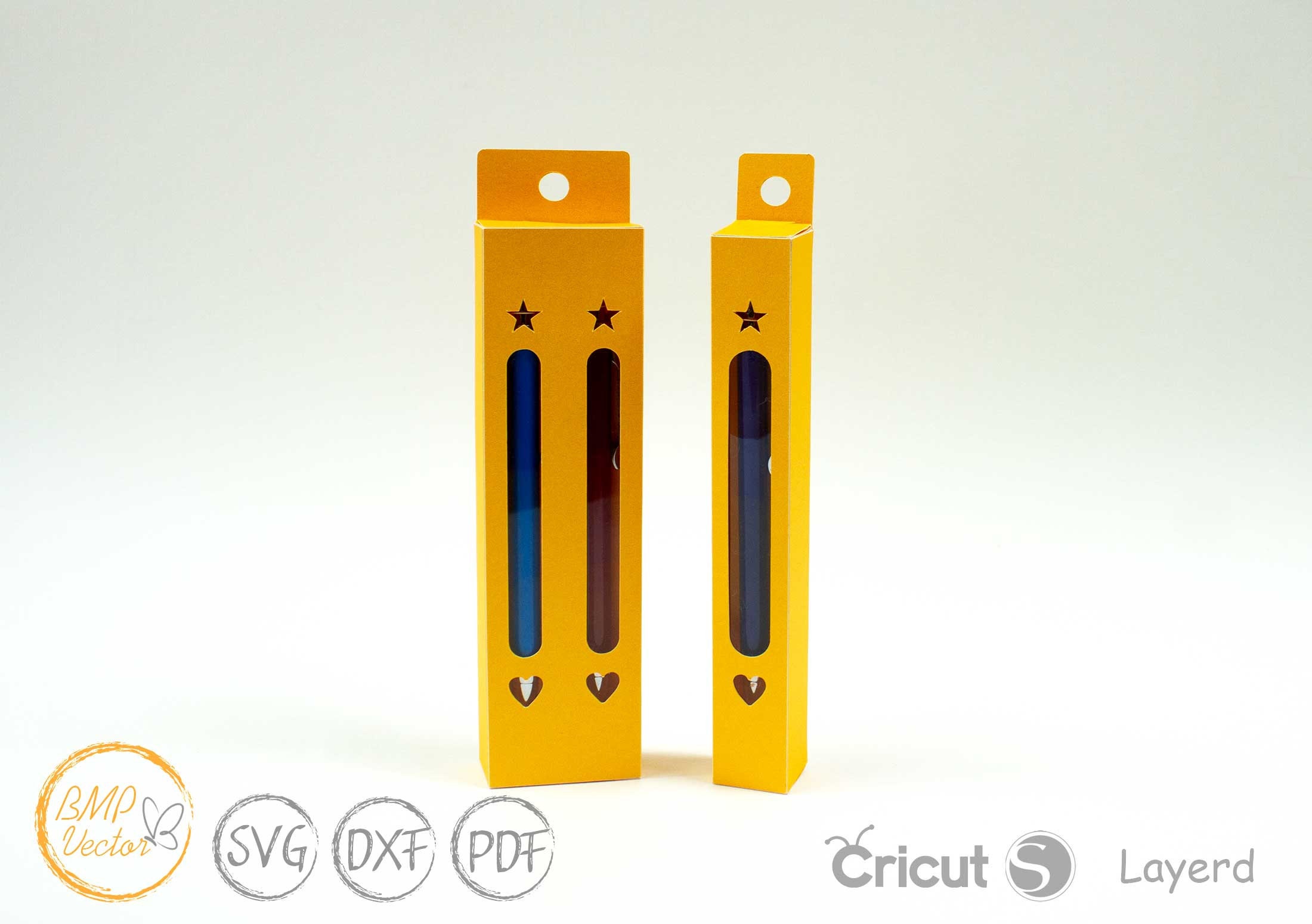 Pen Box SVG Pen Box Template Customizable Pen Box Cut File - Etsy