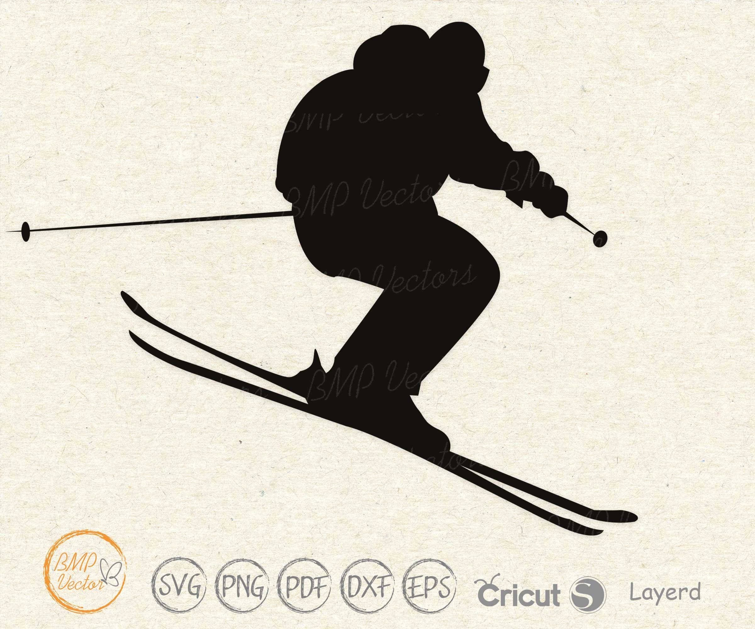 Ski Svg Bundle Cutting File Winter Sports Svg Alpine | Etsy