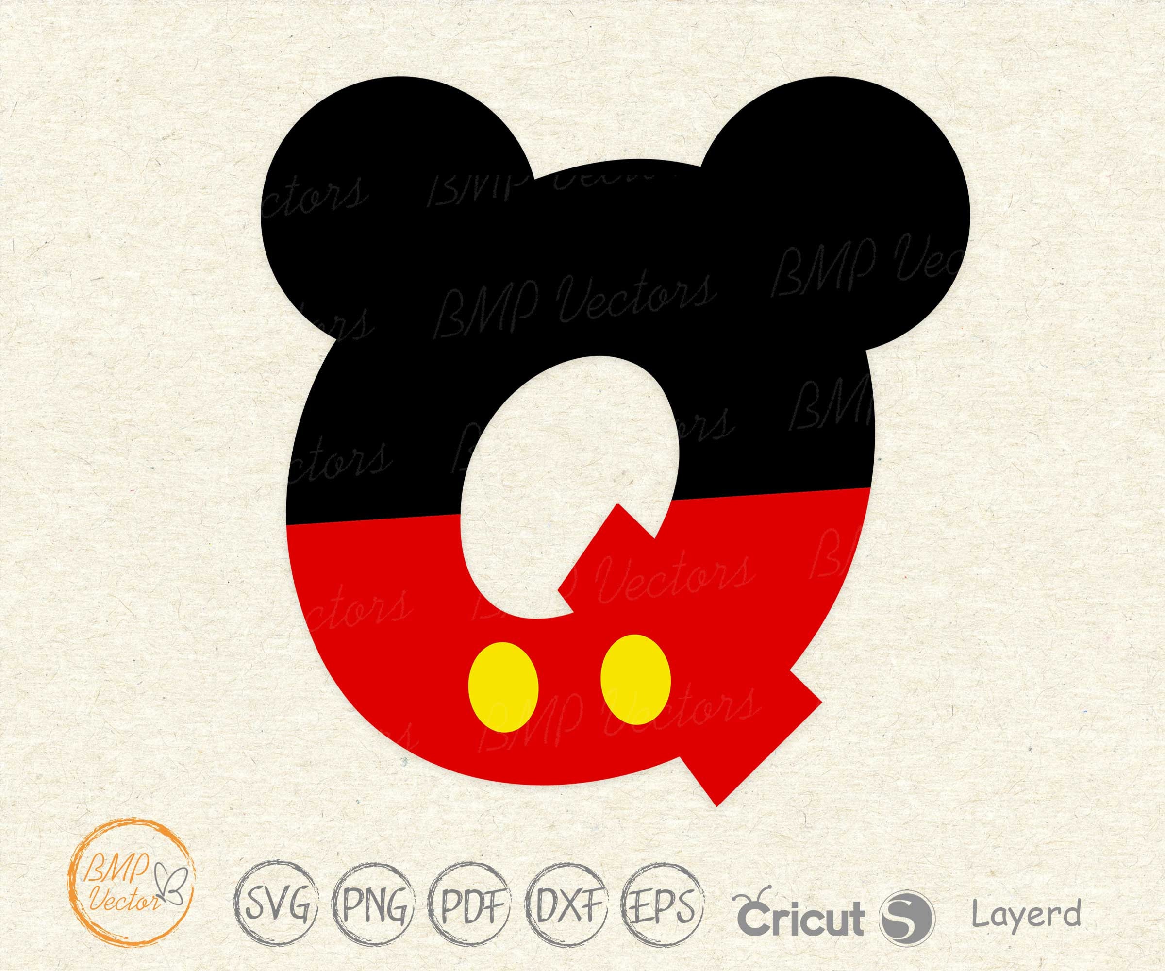 Mickey Alphabet Font and Number Svg Birthday Font Svg | Etsy