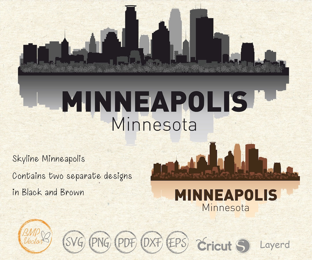 Minneapolis Svg, Minneapolis Skyline Svg, Minnesota Svg, City Skyline ...