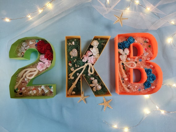 3D Alphabet Letters Box A-Z 0-9 Die Cut Template 3D Letters | Etsy