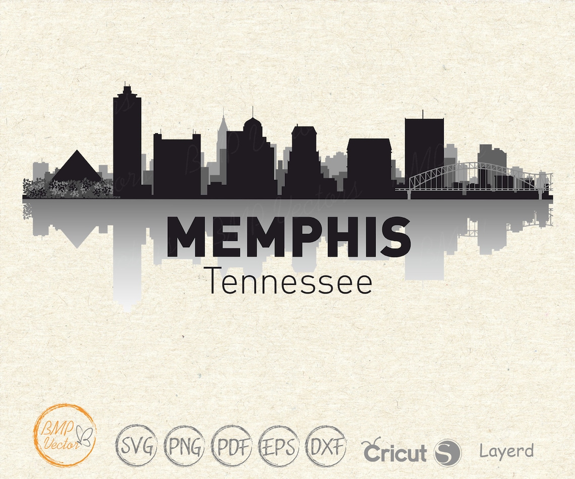 Memphis Svg Memphis Tennessee Skyline Svg Tennessee Svg - Etsy