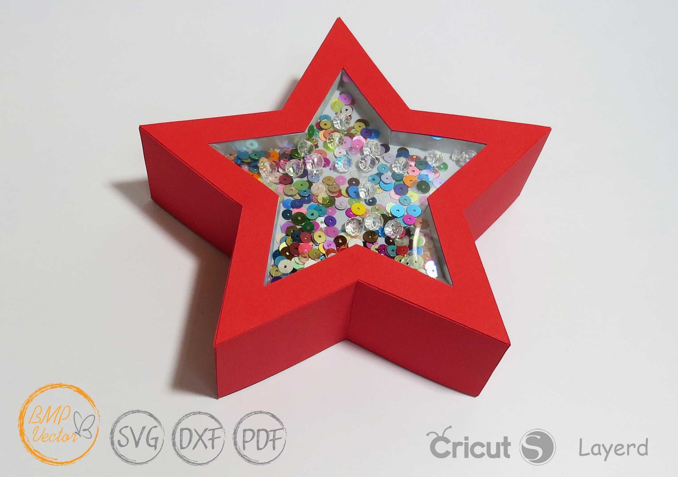 Shaker Star Box Template Star Box SVG Transparent Star Box | Etsy
