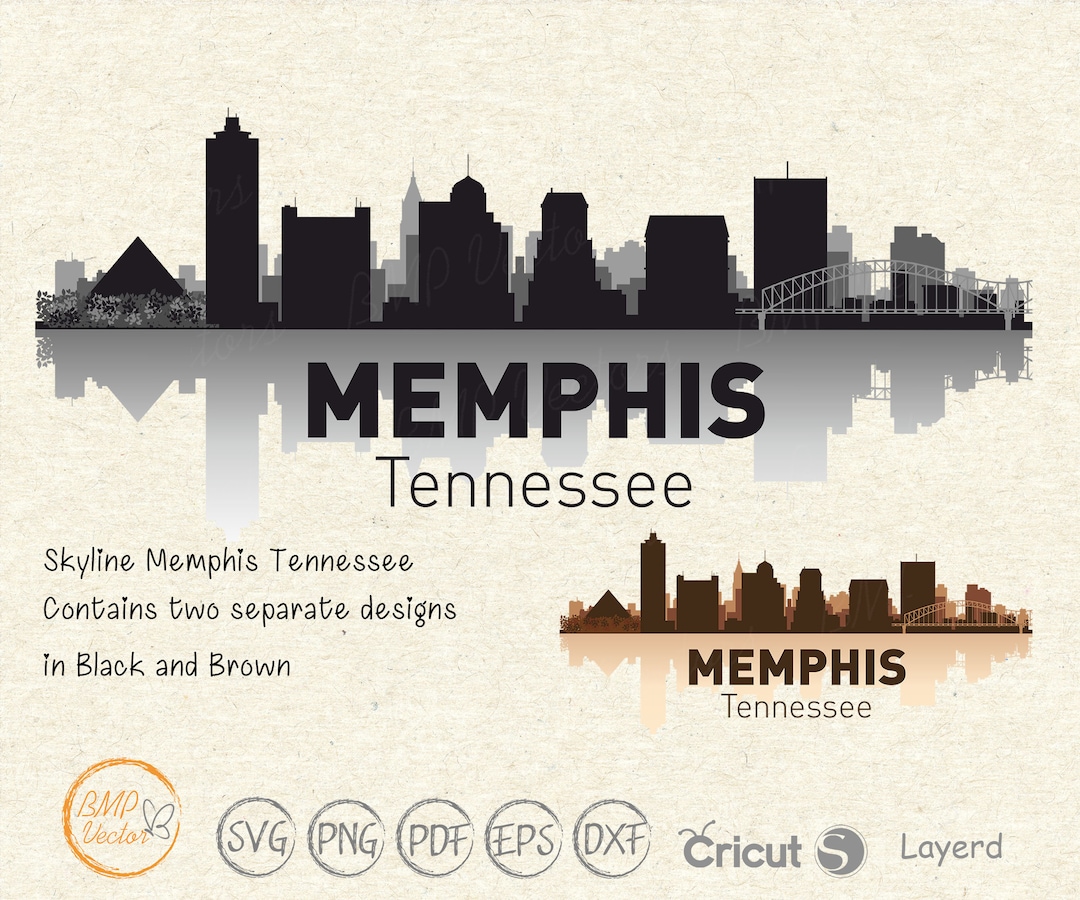 Memphis Svg, Memphis Tennessee Skyline Svg, Tennessee Svg, City Skyline ...