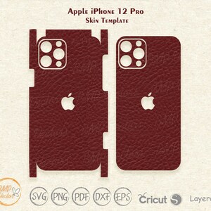 IPhone 12 Pro skin cover svg cut template vector Apple | Etsy