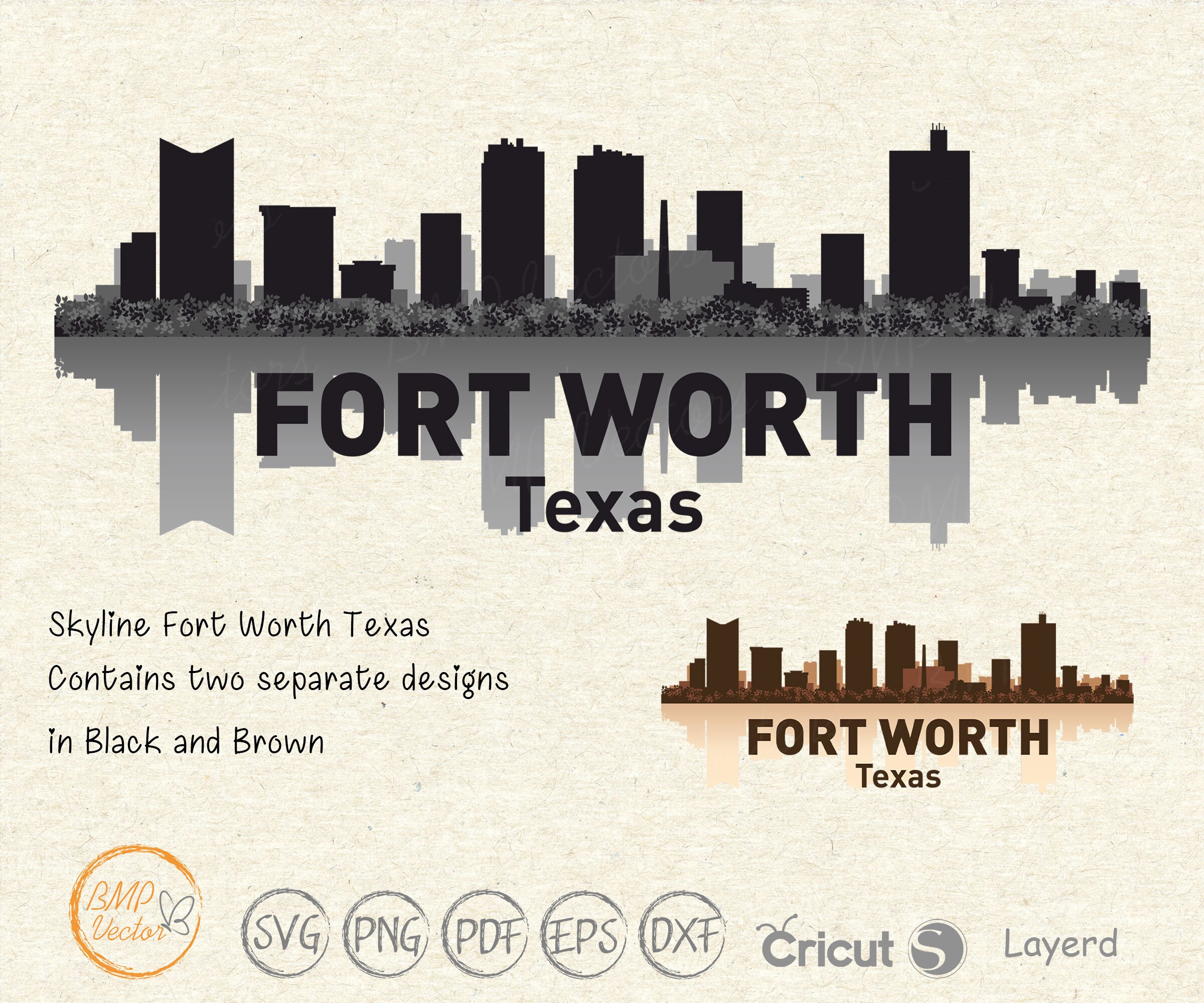 Fort Worth svg Fort Worth Texas Skyline svg Texas svg City | Etsy