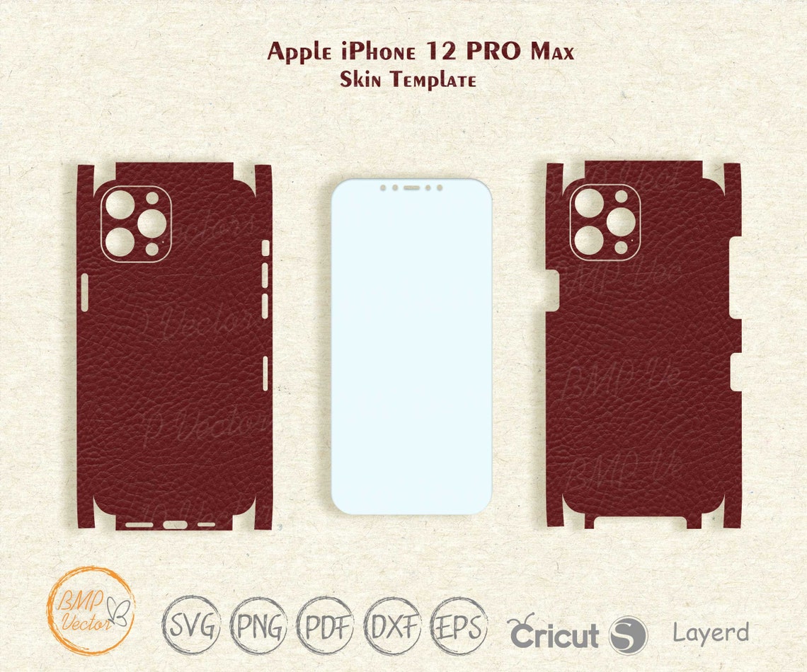 Apple iPhone 12 Pro Max piel svg cut template vector iPhone - Etsy España