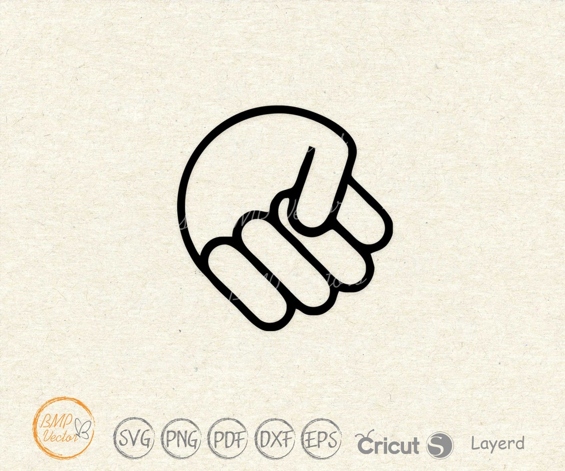 Shocker Style Svg Shocker Finger Cut File Middle Finger - Etsy