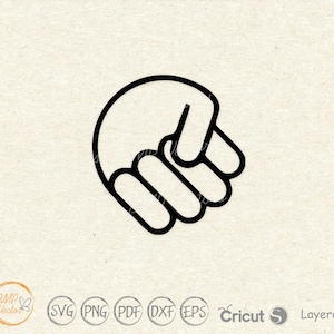 Shocker Style Svg, Shocker Finger Cut File, Middle Finger Sticker Svg ...