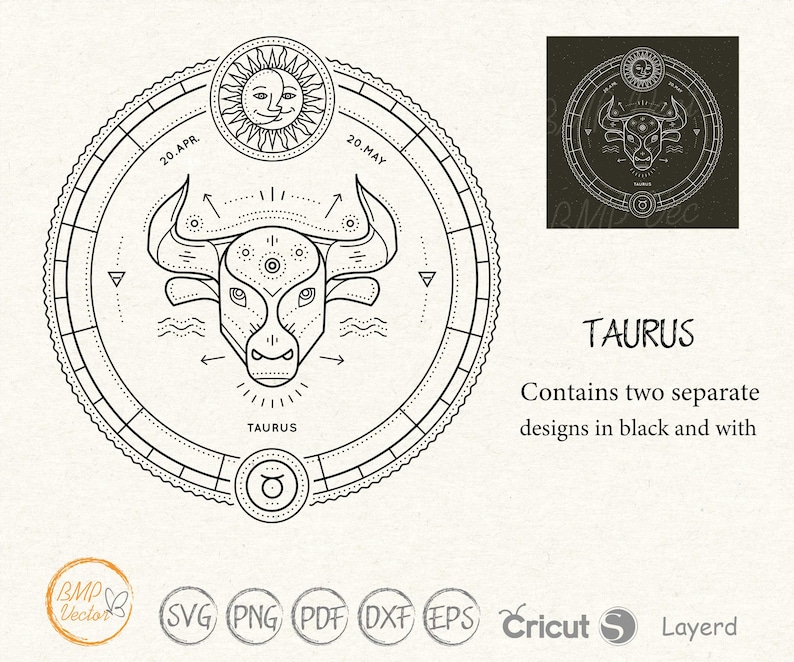 Taurus Zodiac Svg Taurus Astronomy Svg Constellation Signs | Etsy