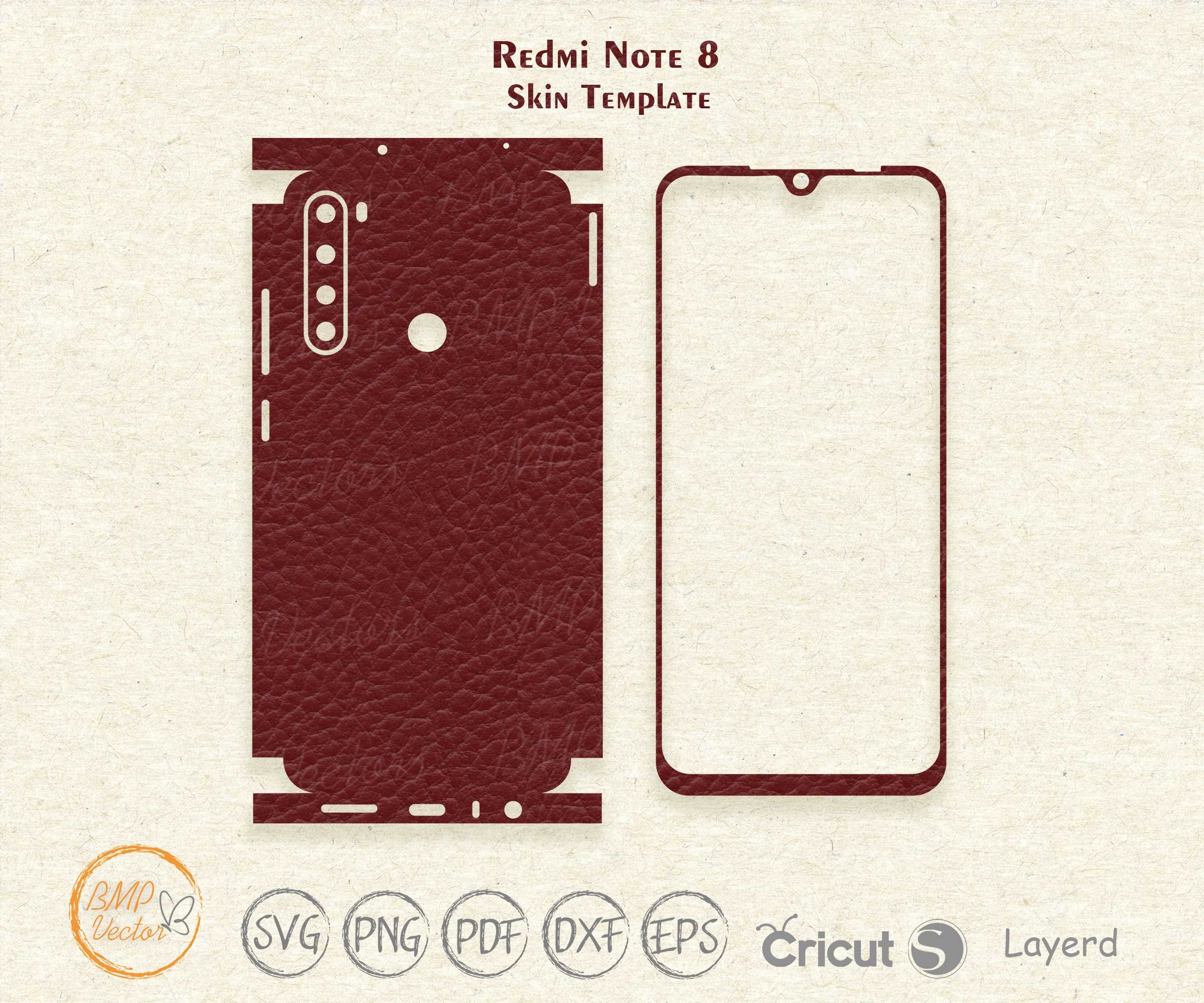 Redmi Note 8 skin cut plantilla svg vector Redmi piel svg - Etsy México