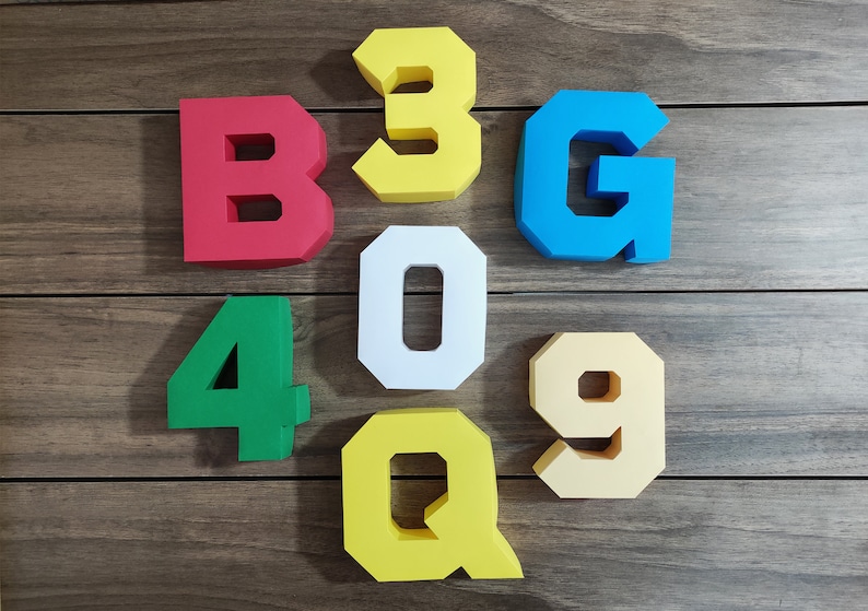 3D Alphabet Box A-Z 0-9 Box SVG Template Die Cut Template - Etsy