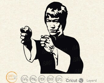 Bruce Lee Svg Png | Etsy