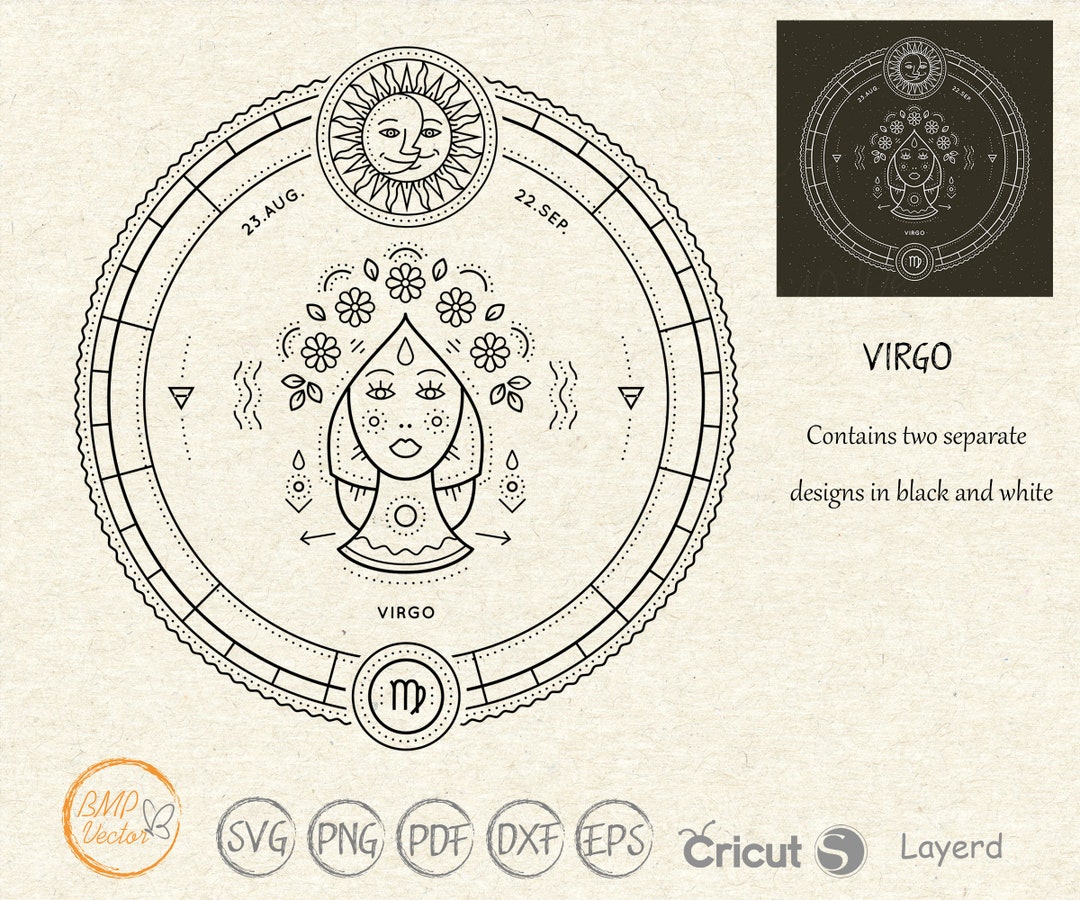 Virgo Zodiac Svg, Virgo Astronomy Svg, Constellation Signs, Astrology ...