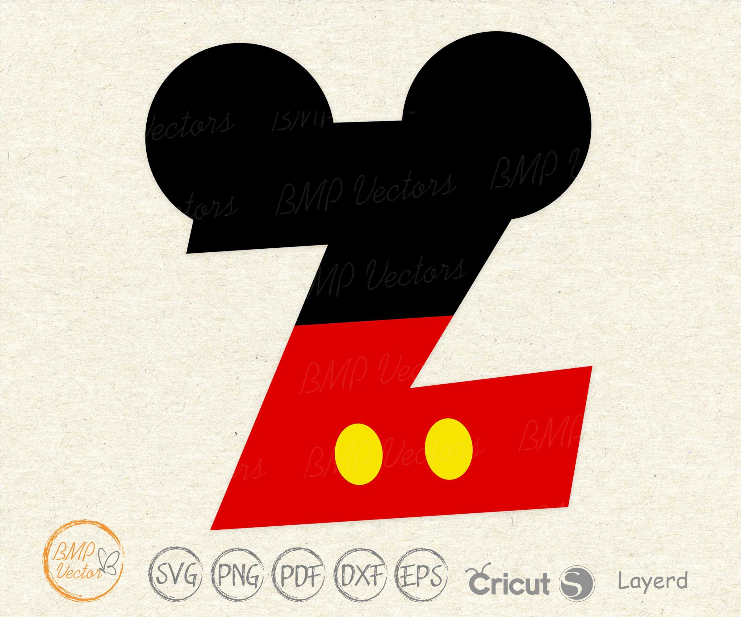 Mickey Alphabet Font and Number Svg Birthday Font Svg | Etsy