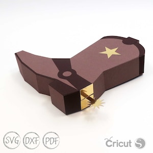 Cowboy Boots Gift Box SVG Template: Cricut DIY - Etsy