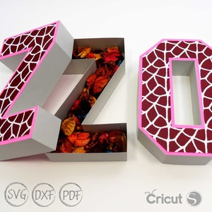 Letras 3D svg, A-Z 0-9 3D Alphabet svg, Plantilla troquelada NO se ...