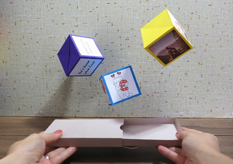 Jumping Box Pop up Cube SVG Template Surprise Box Svg - Etsy