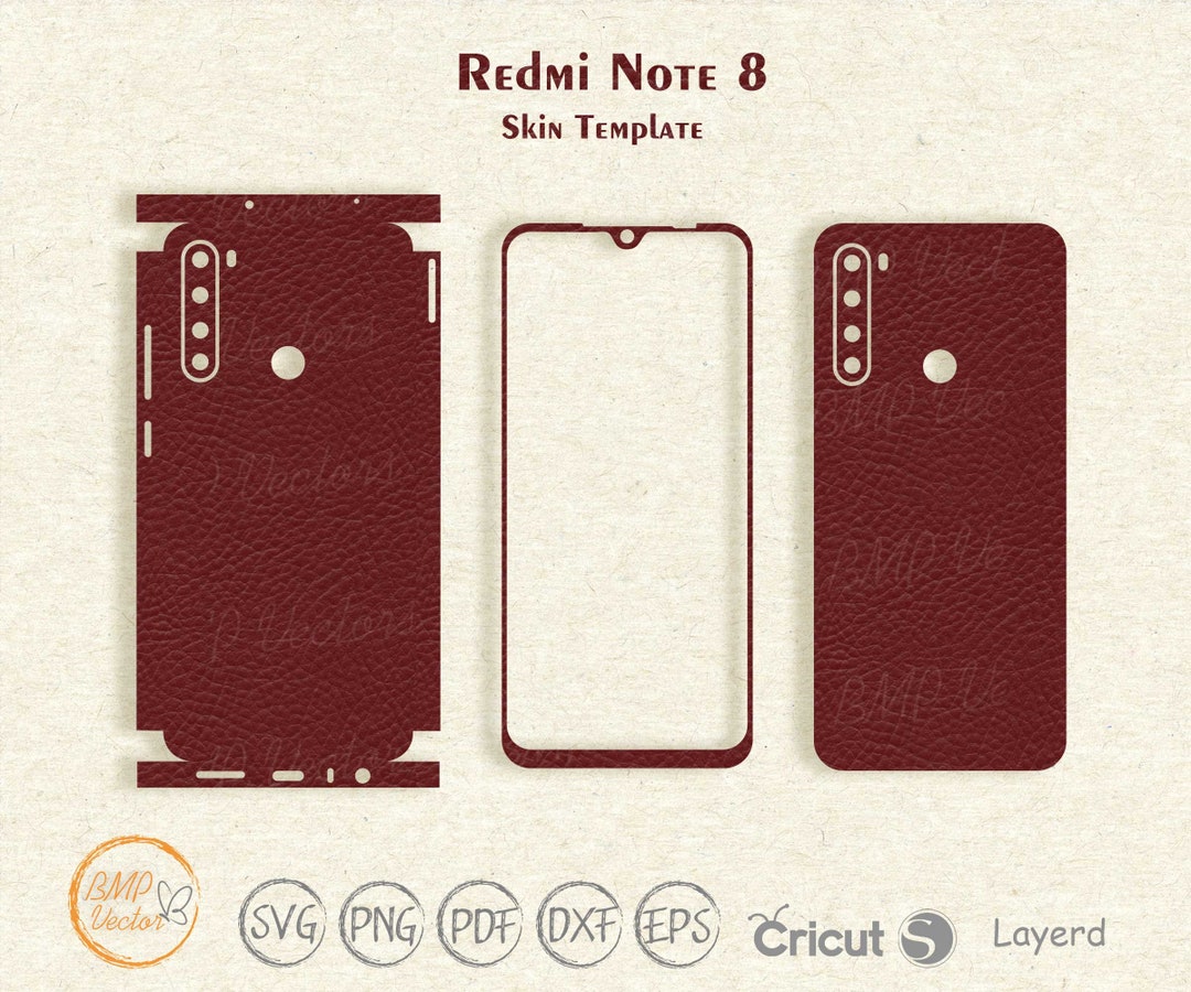 Redmi Note 8 Skin Template: SVG Vector Cut File (digital Download) - Etsy