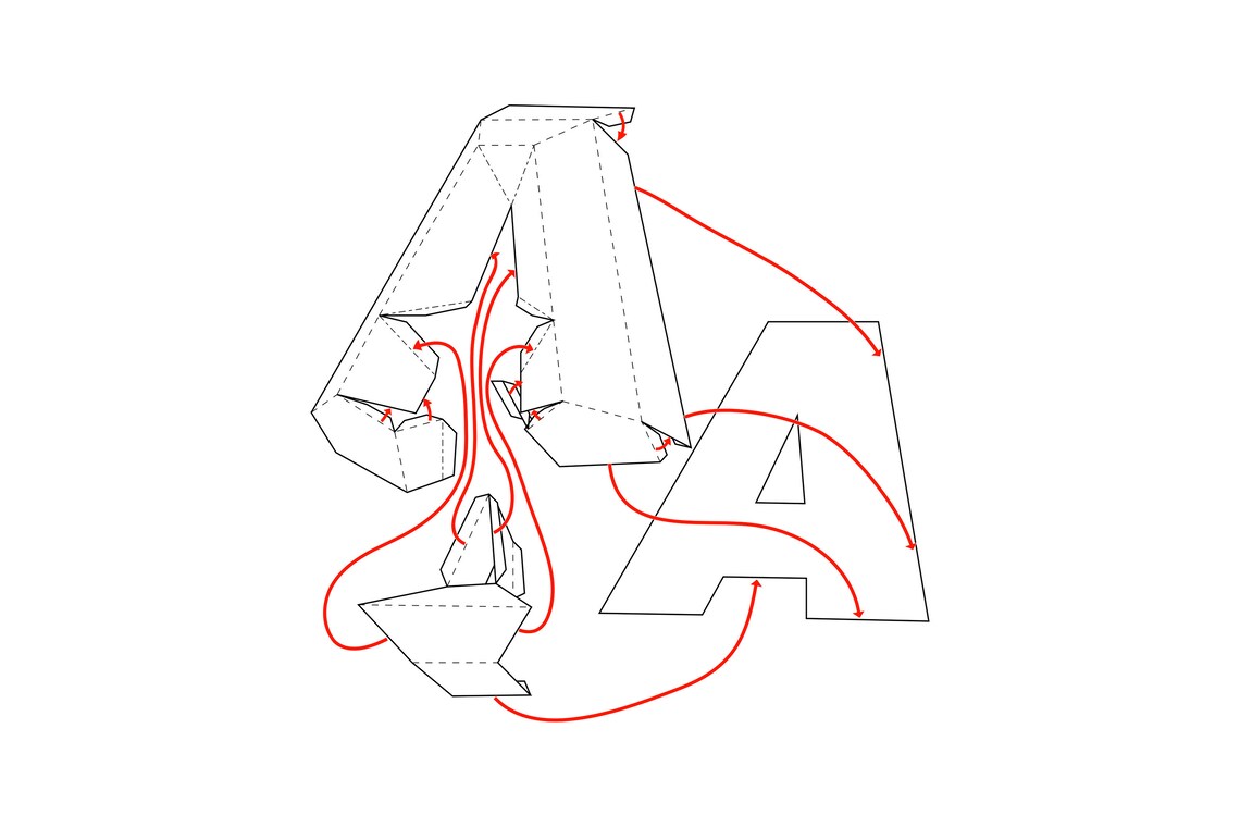 3D Alphabet Letters A-Z Die Cut Template 3D Letters for Cricut - Etsy