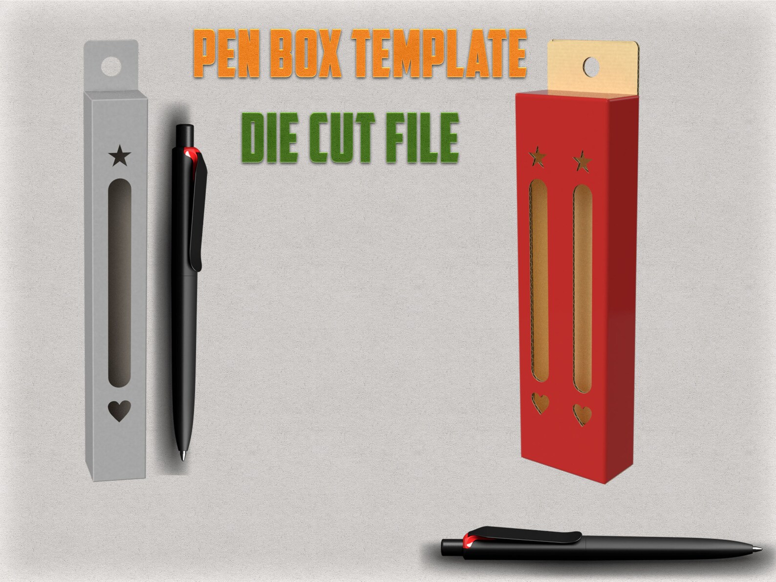 Pen Box SVG Pen Box Template Customizable Pen Box Cut File - Etsy