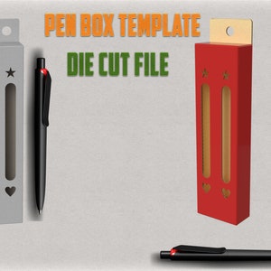 Pen Box SVG Pen Box Template Customizable Pen Box Cut File - Etsy