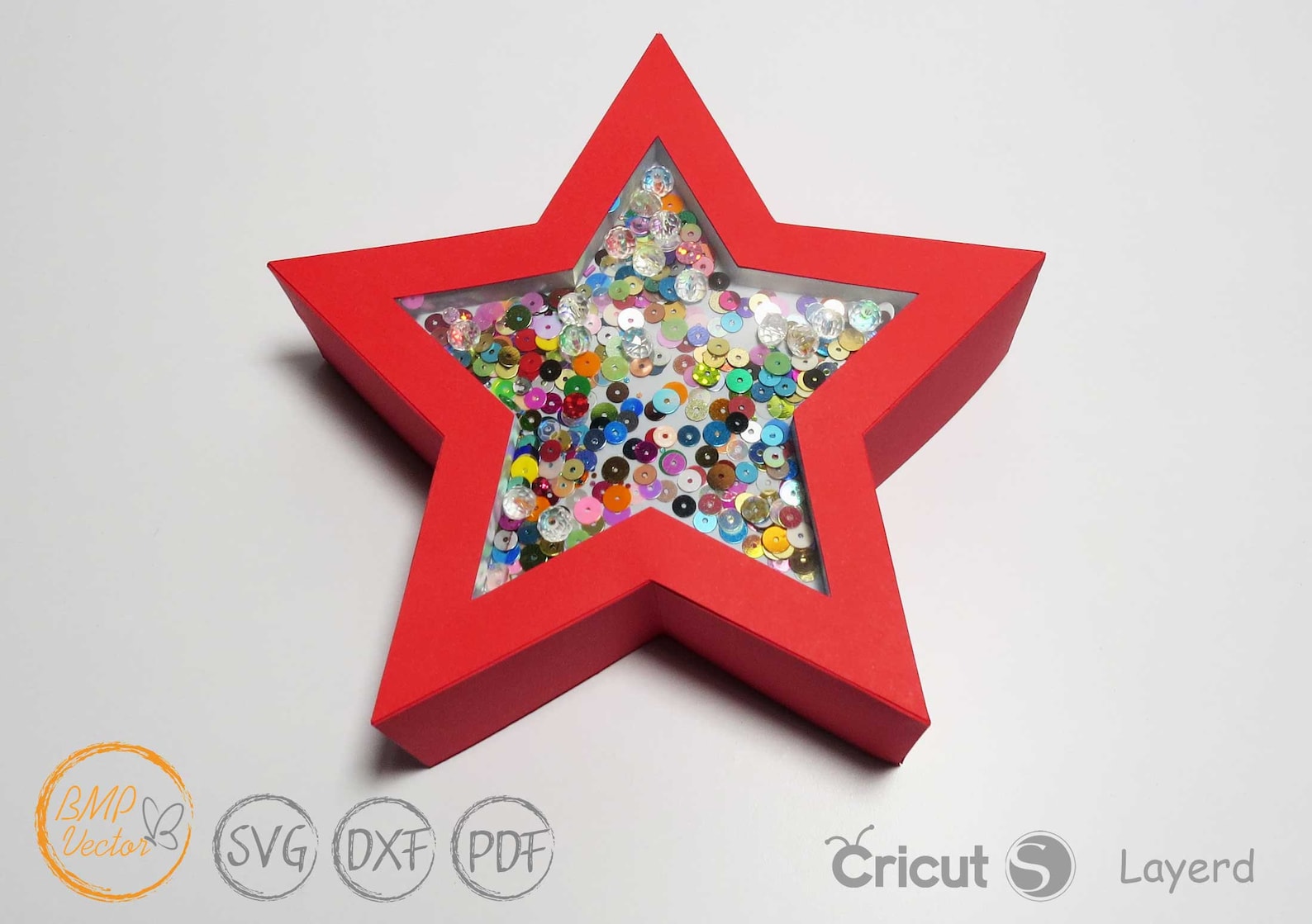 Shaker Star Box Template Star Box SVG Transparent Star Box | Etsy