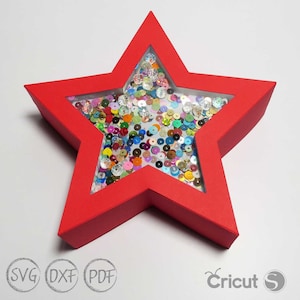 Shaker Star Box Template, Star Box SVG, Transparent Star Box ...
