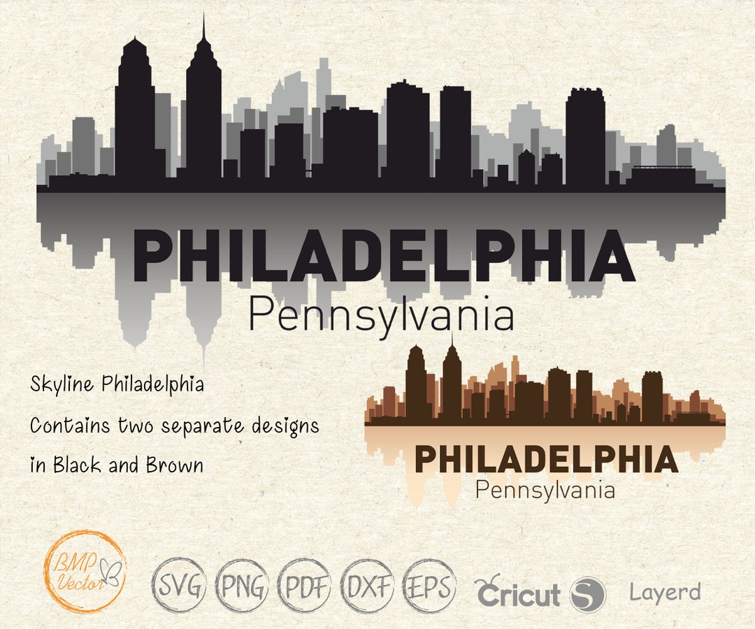 Philadelphia Skyline SVG: Cricut & Silhouette Cut File (digital ...