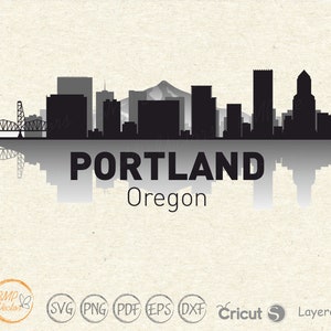 Portland Svg, Portland Oregon Skyline Svg, Portland Oregon Svg, City ...