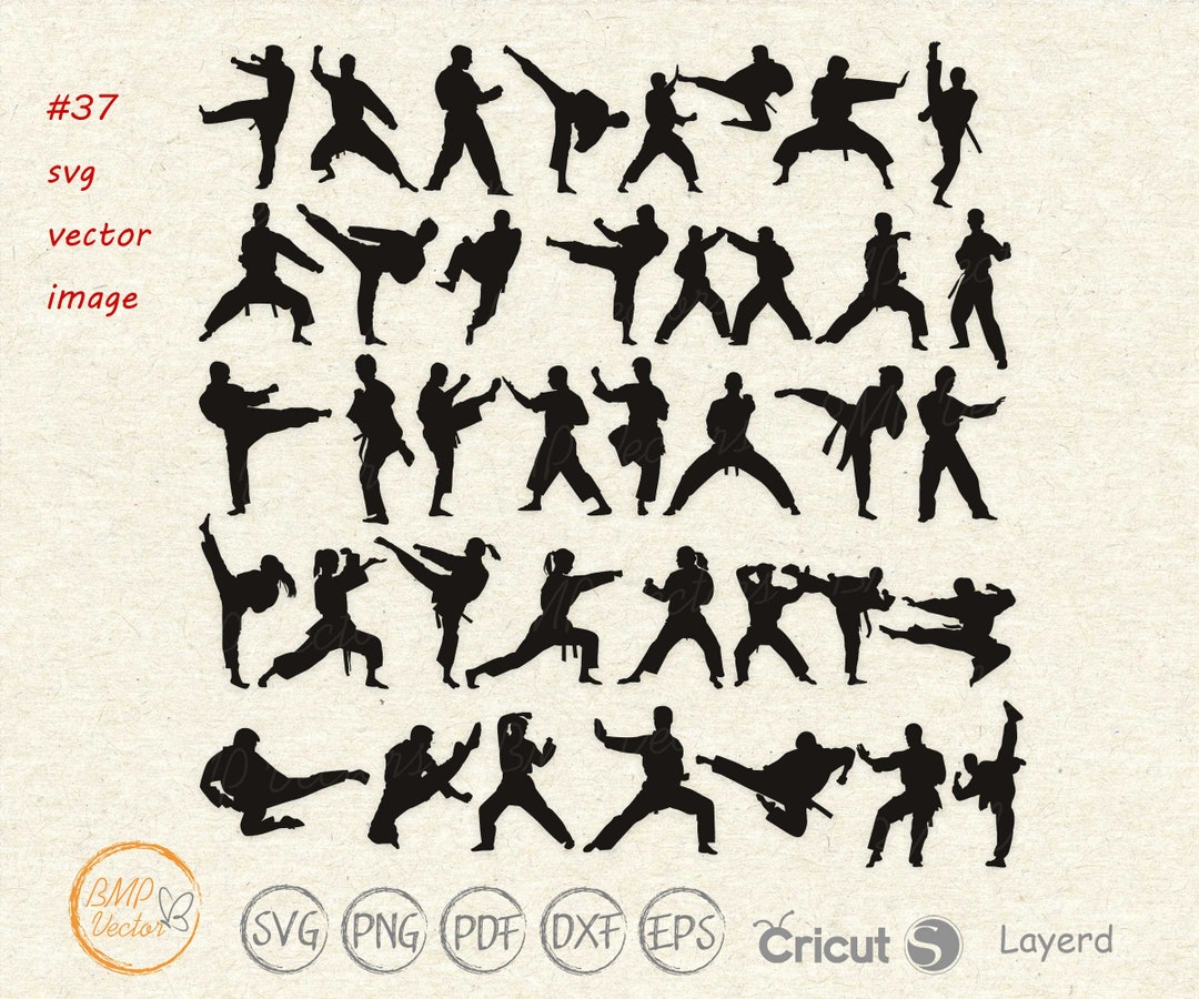 Karate SVG Bundle: Taekwondo, Kung Fu Vector Art (digital Download) - Etsy
