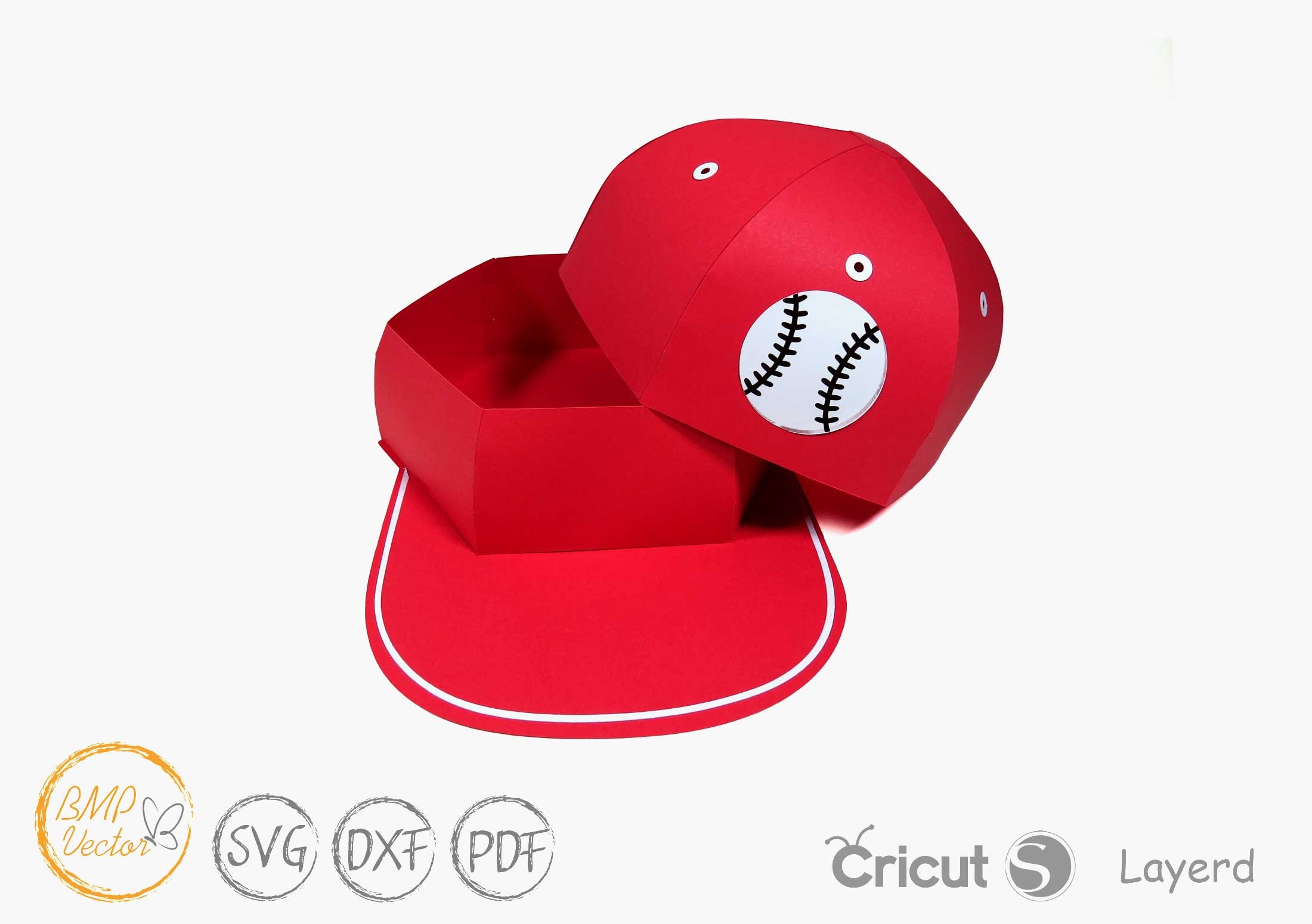 Baseball Cap Favor Box Svg Baseball Cap Svg Printable - Etsy