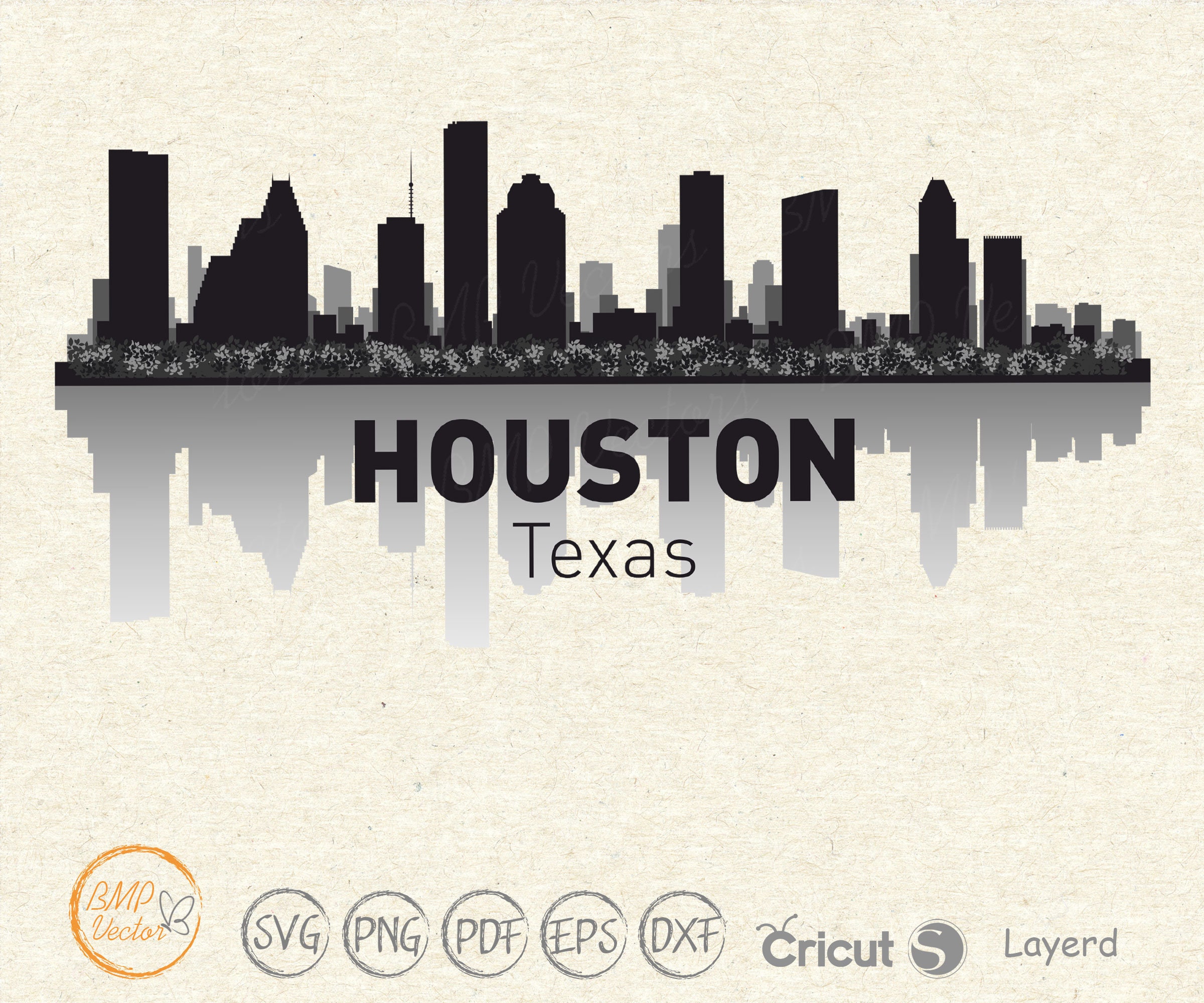 Houston Svg Houston Texas Skyline Svg Texas Svg City - Etsy