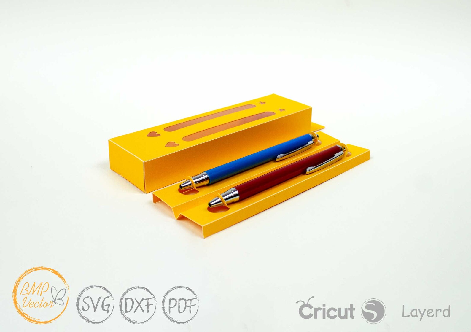 Pen Box SVG Pen Box Template Customizable Pen Box Cut File - Etsy