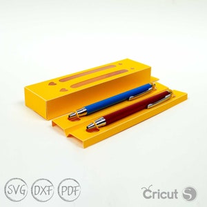 Pen Box SVG, Pen Box Template, Customizable Pen Box Cut File, Custom ...