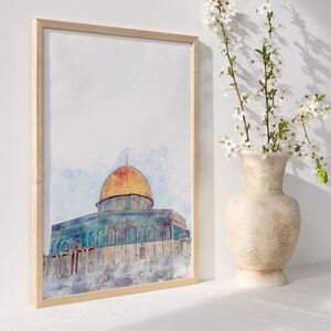 Islamic Wall Art Al Aqsa Mosque Dome of the Rock Palestine - Etsy