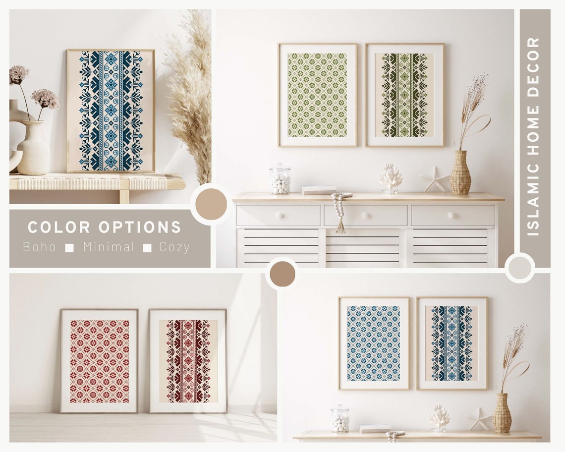 Printable Islamic Pattern Download, Boho Islamic Wall Art, Islamic ...
