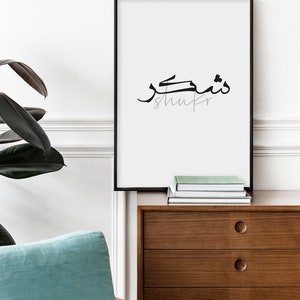 Set of 2 Sabr Shukr Islamic Wall Art Decor Printable - Bohemian Arabic ...