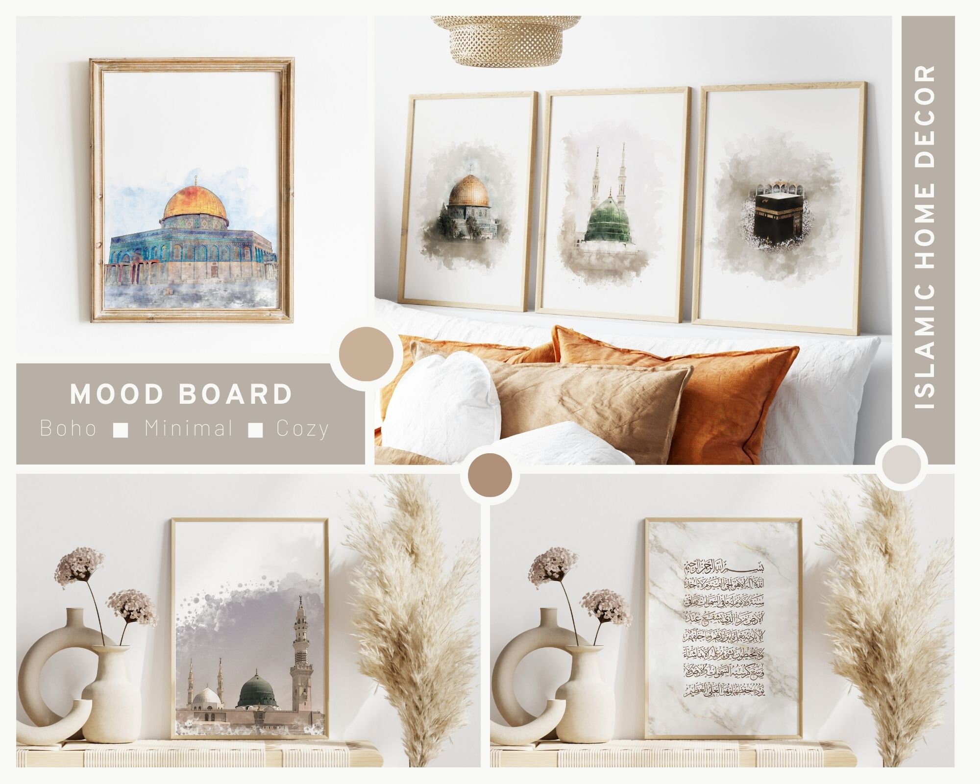 Kaaba Malerei, Islamische Wandkunst, Islamisches Mekka Poster Print ...
