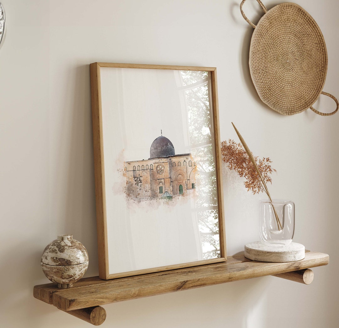 Palestine Al Aqsa Mosque Islamic Wall Art - Islamic Poster Print ...