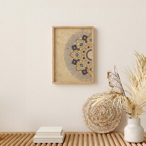 Islamic Geometric Pattern Wall Art, Boho Islamic Art, Vintage Islamic ...