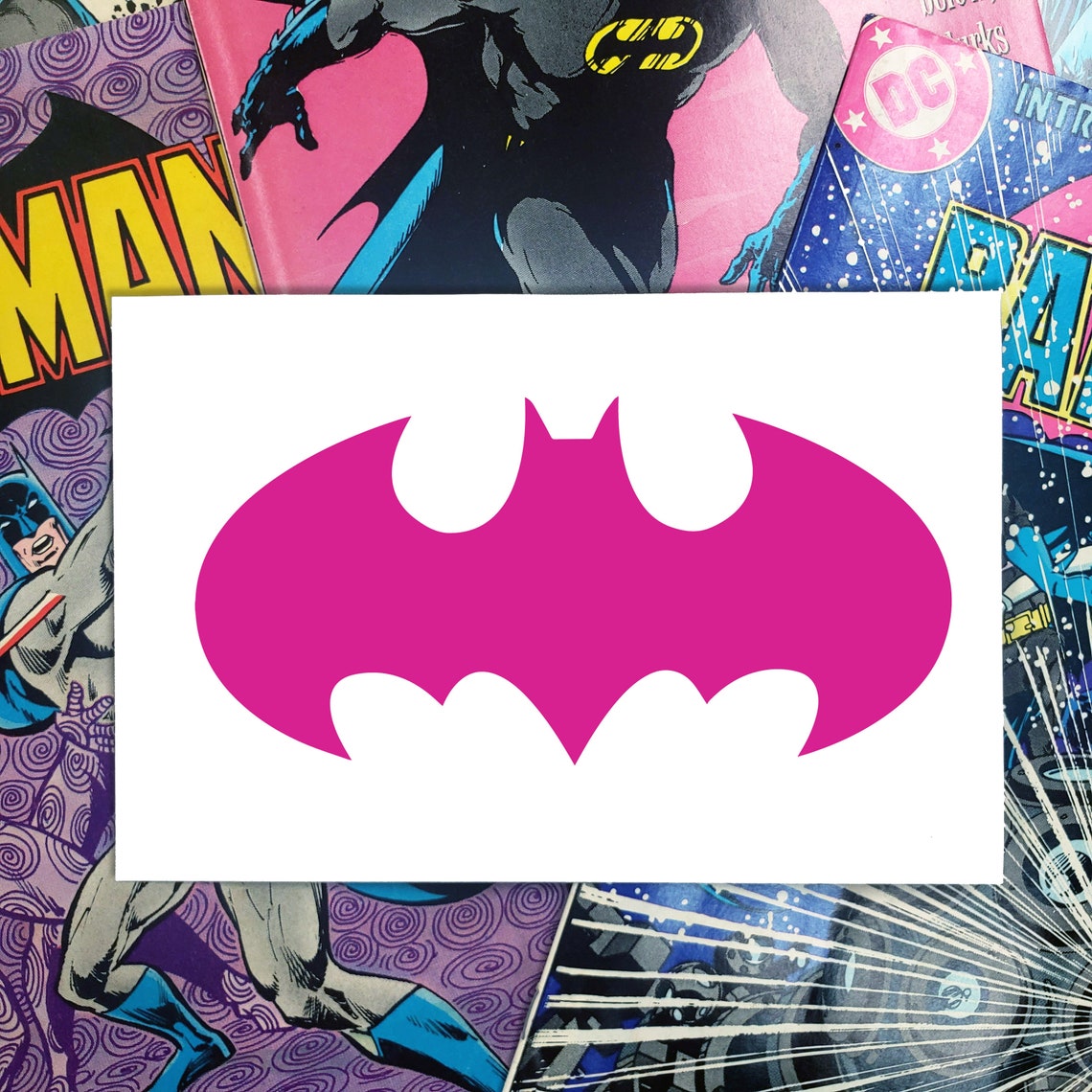 Pink Batman Logo Vinyl Bumper Sticker / Laptop Decal | Etsy